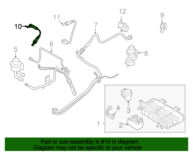 Genuine OEM Ford Part - Oxygen Sensor 9E5Z-9F472-E | Genuine OEM Ford ...