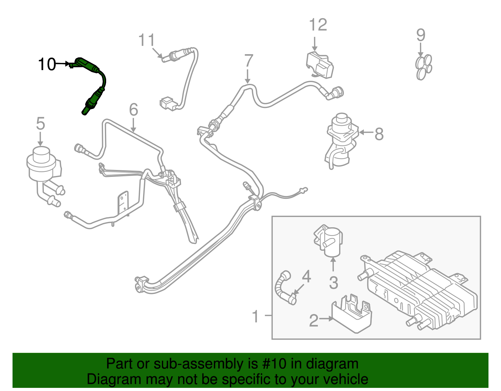 2011-2012 Ford Oxygen Sensor BE5Z-9F472-B | OEM Parts Online