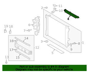 2019-2024 Toyota Radiator Support Air Deflector 16594-F0080 ...