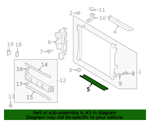 16592-F0080 - Radiator Support Air Deflector 2018-2023 Toyota ...