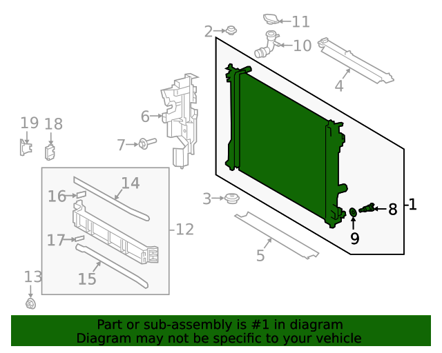 2018-2024 Toyota Radiator Assembly 16400-F0010 | OEM Parts Online