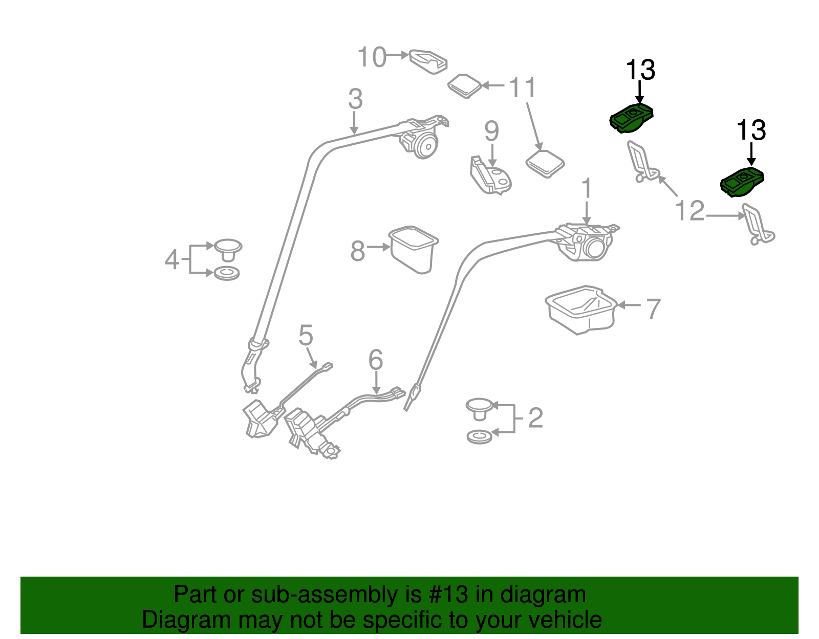 Genuine Toyota Anchor Cover Cover part# 73731-06060-B0 for 2018-2021 ...