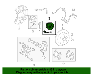 Genuine Toyota Hub & Bearing part# 42450-08030 for 2011-2020 Toyota ...