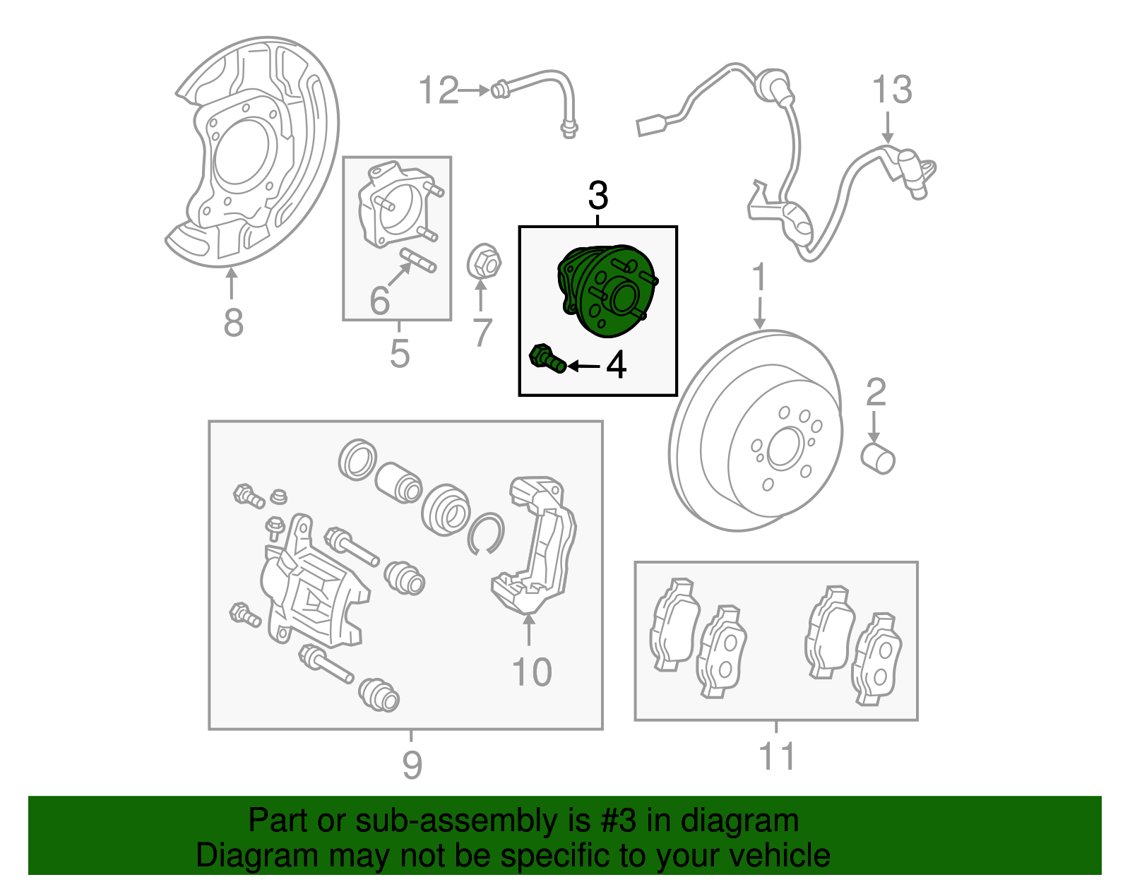 Genuine Toyota Hub & Bearing part# 42450-08030 for 2011-2020 Toyota ...