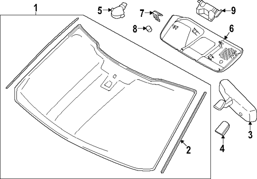2023-2024 Ford Windshield PL3Z-1503100-E | OEM Parts Online