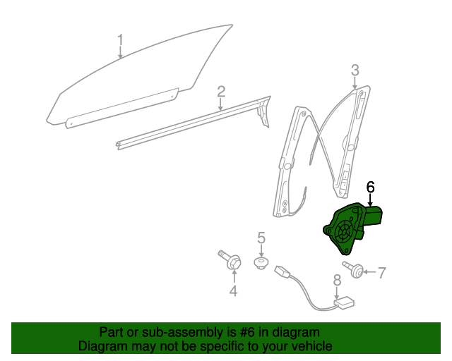 216-820-01-42 - Power Window Motor 2007-2014 Mercedes-Benz ...