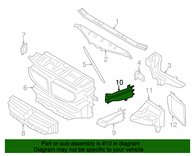 Genuine Duct for 2012-2019 BMW | OEM Part# 51-74-8-050-400 | BMW Direct ...