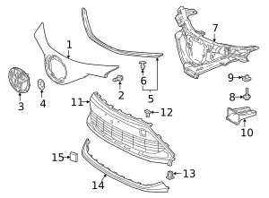52129-F4110 - Lower Grille - 2020-2022 Toyota C-HR | OEM Genuine Toyota ...