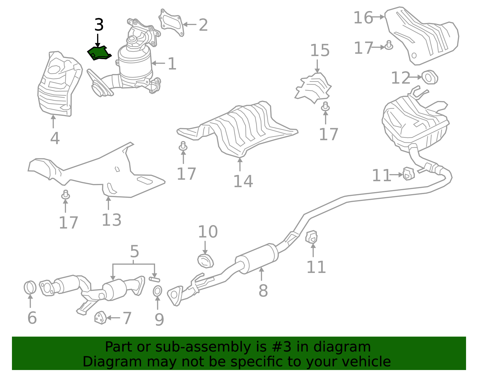 11941-5WJ-A00 - Converter Bracket 2018-2022 Honda | AutoNation Parts
