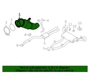 Genuine Converter & Pipe for 2022-2024 BMW | OEM Part# 18-32-7-934-433 ...