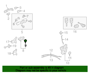 2016-2018 Toyota Handle, Inside Plug 69283-02060-C0 | Toyota Parts Center