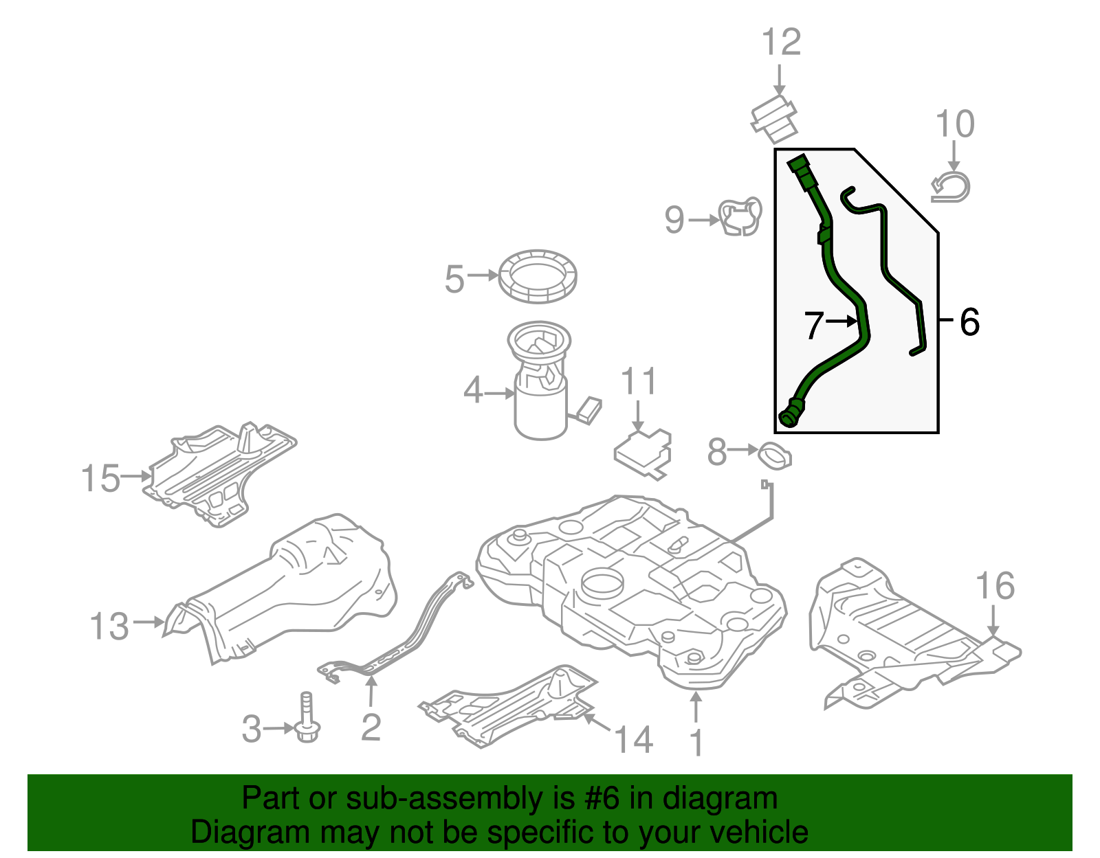 2015-2016 Volvo XC60 Filler Pipe 30792247 | TascaParts.com