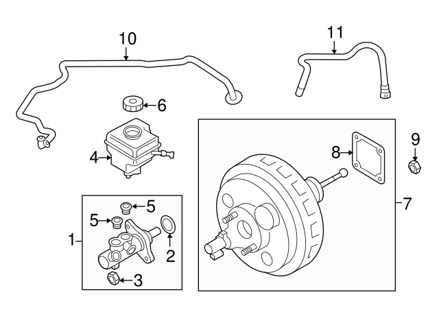 958-355-577-02 - Brake Vacuum Hose 2011-2018 Porsche Cayenne ...