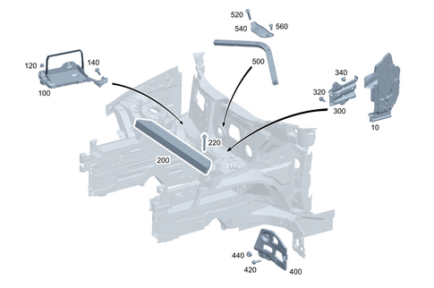 Engine Compartment Partition Wall, Wheel Well Detachable Parts for 2025 ...