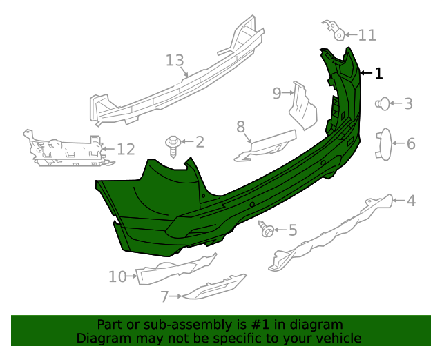Genuine OEM Bumper Cover Part# LR122957 Fits 2016-2019 Land Rover ...