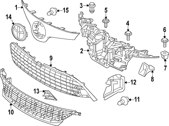 2023-2024 Toyota Corolla Grille Cap 53128-12220 | Toyota Parts Center