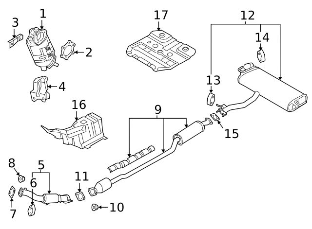 28530-2BYC0 - Catalytic Converter 2018-2021 Hyundai Kona | AutoNation Parts