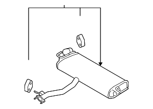 2018-2021 Hyundai Kona Rear Muffler 28710-J9120 | OEM Parts Online