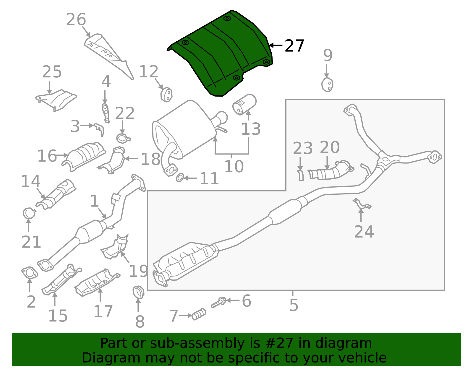 59024XC010 - Heat Shield - 2019-2021 Subaru Ascent | World OEM Parts Subaru