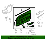 83551-T3L-A31ZB - Lining L Front Door (Lower) *YR449L* (Cashmere Ivory ...