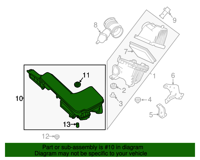 16554-6KA0A (165546ka0a) - 2017-2020 Infiniti QX60 Air Inlet Duct ...