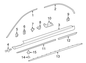 001-991-78-71 - Rocker Panel Molding Clip 2015-2023 Mercedes-Benz ...