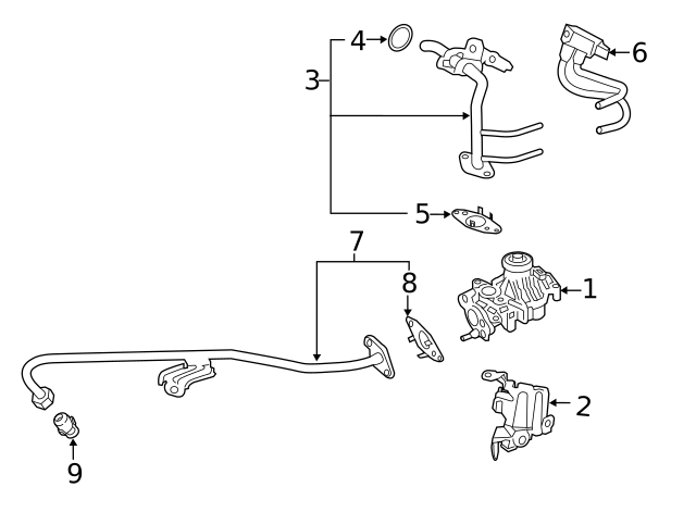 Ford JL3Z-9D475-A - Egr Valve - 2018-2021 Ford | OEM Ford Parts ...