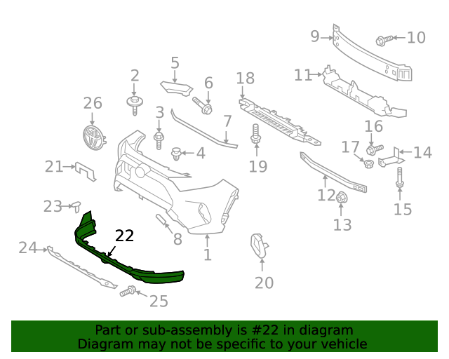 2019-2024 Toyota RAV4 Bumper Guard 52411-0R130 | OEM Parts Online