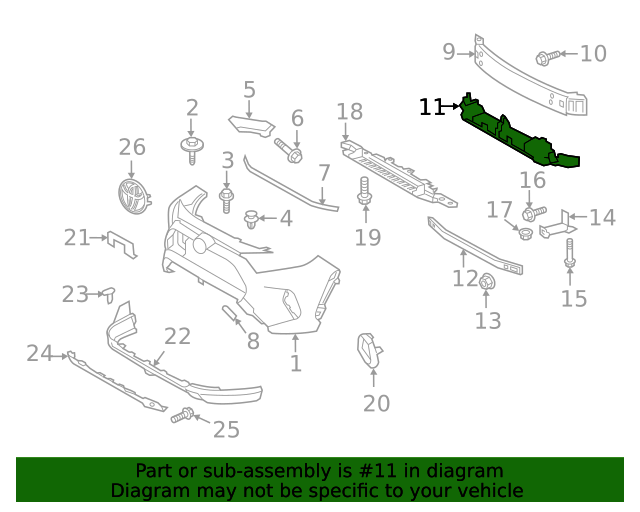 52614-0R090 - Absorber - 2019-2023 Toyota RAV4 | OEM Parts Quick