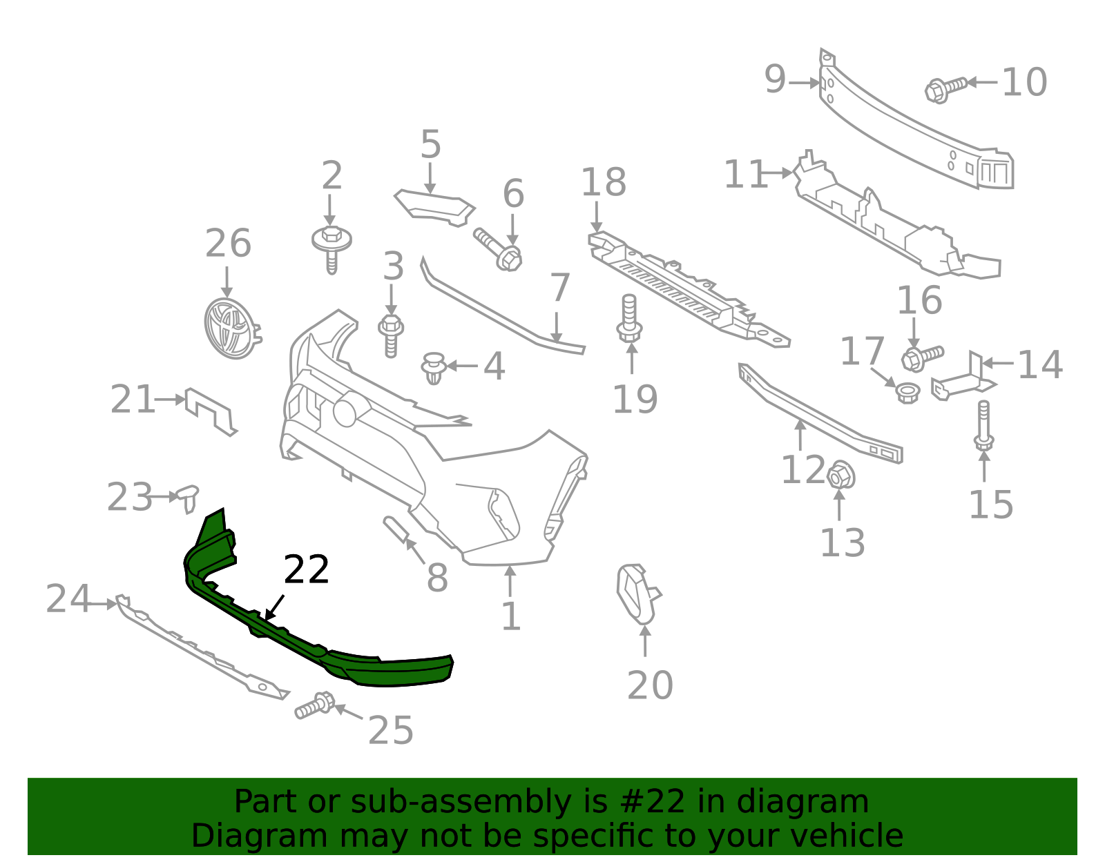 52411-0R130 - Bumper Guard 2019-2024 Toyota RAV4 | Longo Toyota Parts