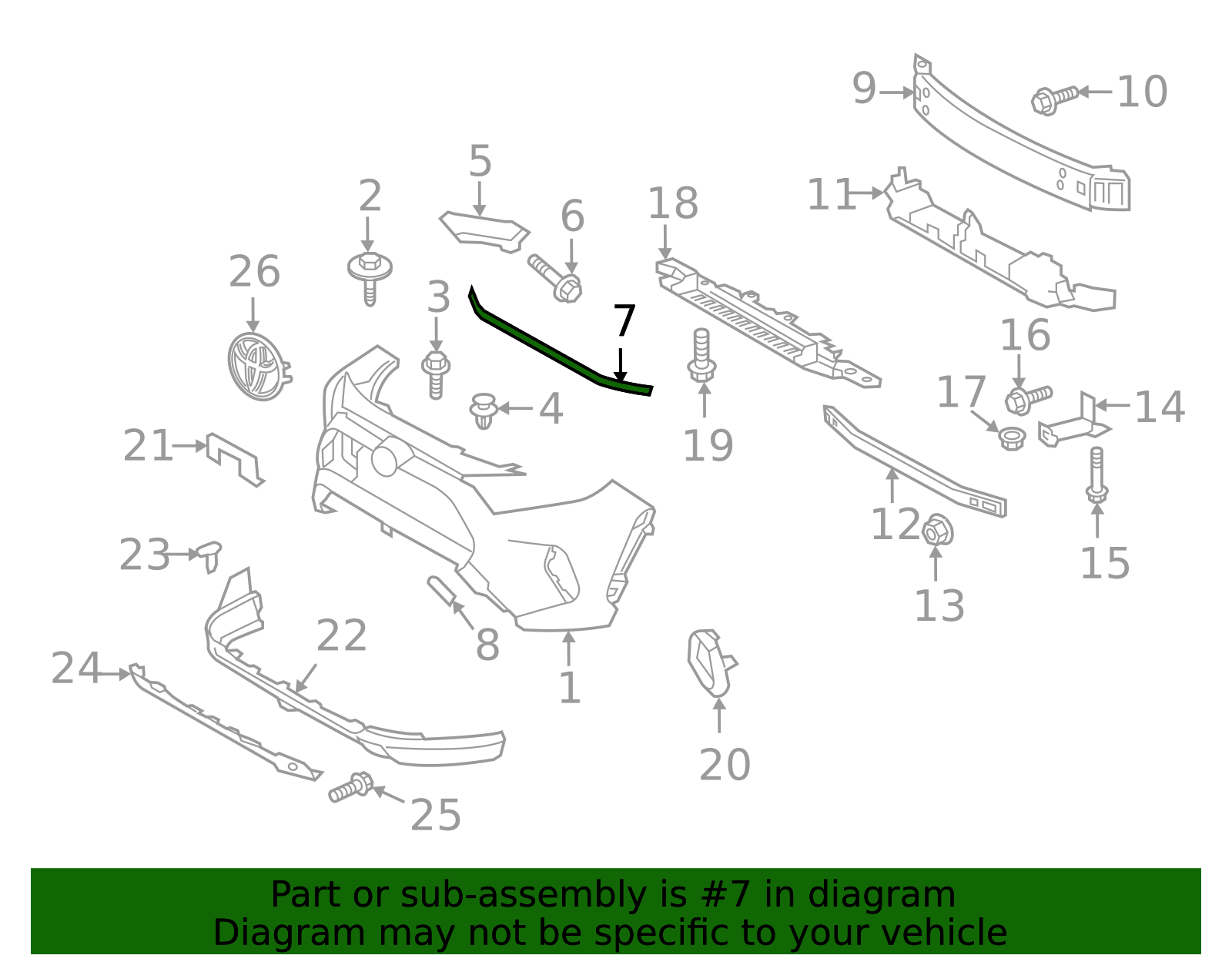 2019-2024 Toyota Seal 53395-0R080 | Toyota Parts Center