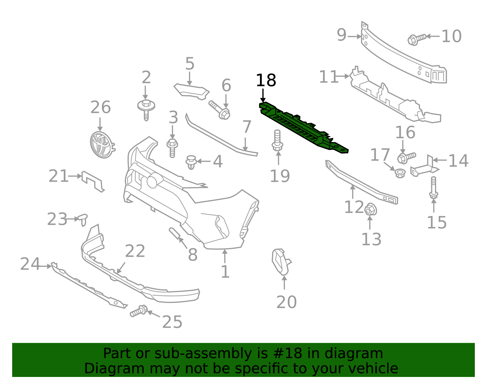 2019-2024 Toyota RAV4 Lower Absorber 52618-42060 | Ourisman Toyota Parts