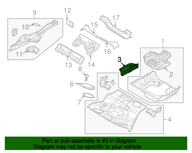 2009-2017 Audi Floor Extension 8R0-802-089 | OEM Parts Online
