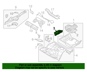 8R0-802-090 - Floor Extension 2009-2017 Audi | Audi OEM Parts