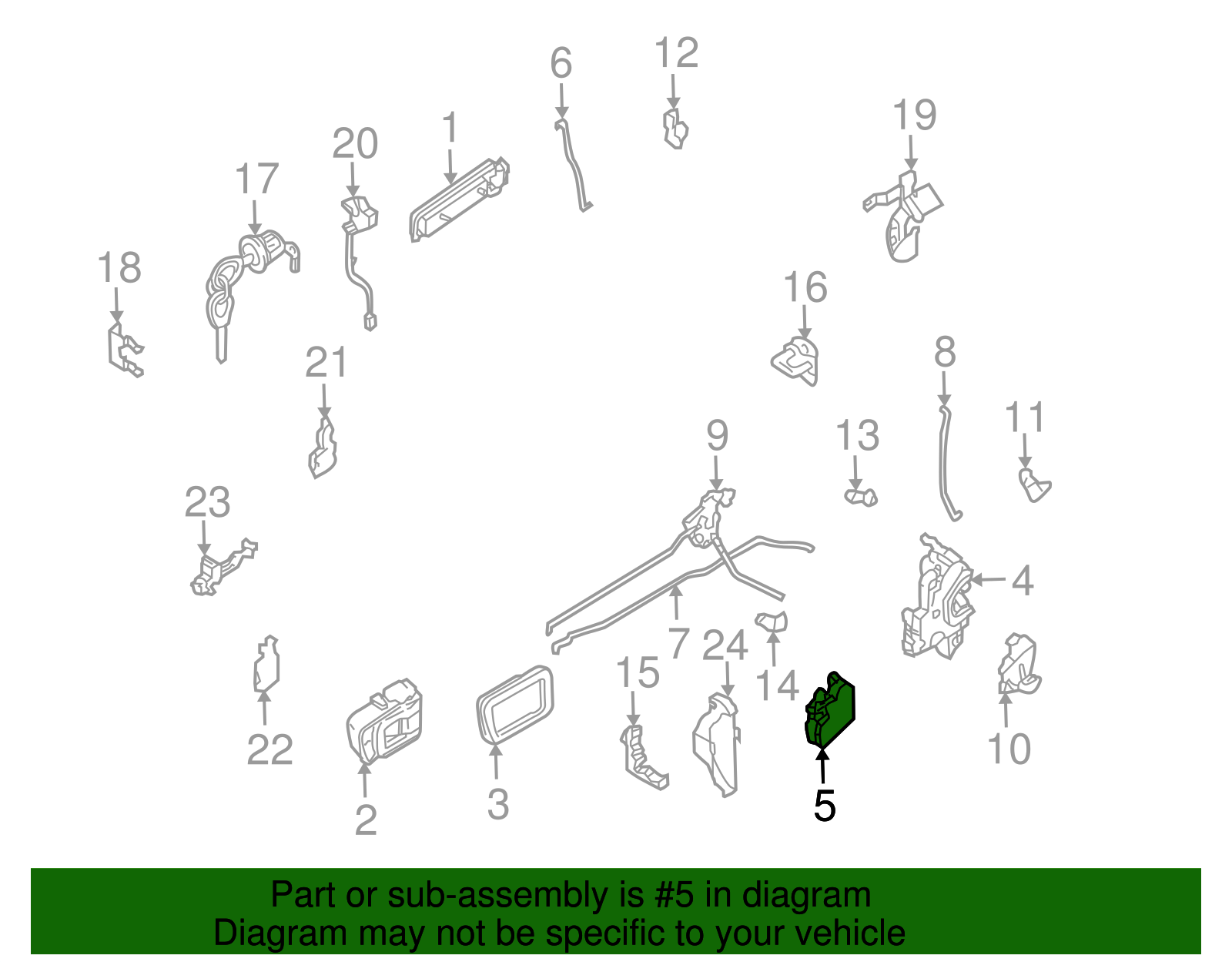 2000-2004 Nissan Lock Actuator 80553-9Z400 | Ziegler Nissan of Orland Park