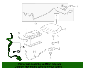 23282308 - Positive Battery Junction Block Cable 2009-2017 GM ...
