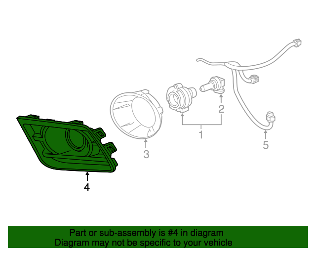 2014-2015 Chevrolet Camaro GM 22829543 Passenger Side Front Fog Lamp ...
