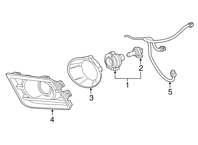 2014-2015 Chevrolet Camaro GM 22829543 Passenger Side Front Fog Lamp ...