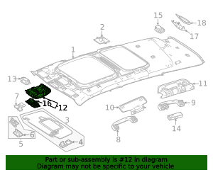 000-900-04-39-9051 - Reading Light 2020-2023 Mercedes-Benz ...