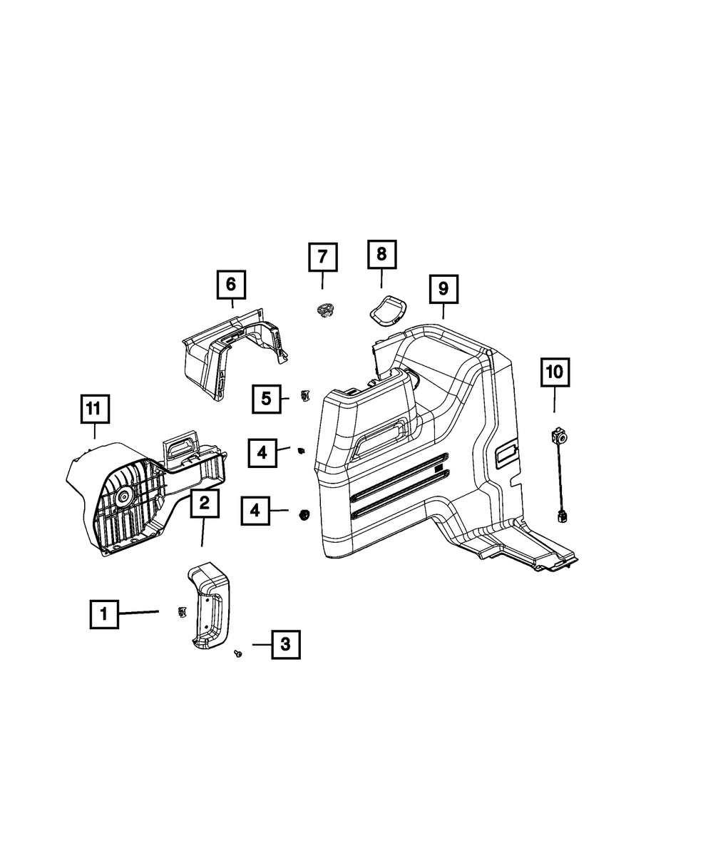 2024-2025 Jeep Wrangler Quarter Inner Lower Panel 7ET48TX7AB | Mopar eStore