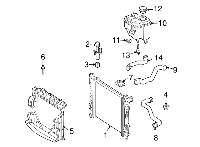 209-501-02-82 - Upper Hose 2003-2005 Mercedes-Benz CLK 320 | Mercedes ...