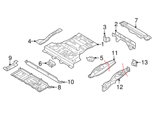 Genuine BMW 41-11-7-174-451 | Center Floor Pan Bracket | FREE Shipping ...