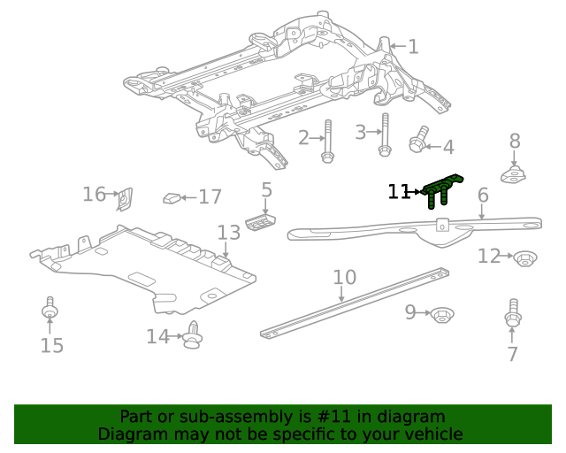 2020-2022 Cadillac CT4 Front Crossmember Brace Bolt 11603748 ...