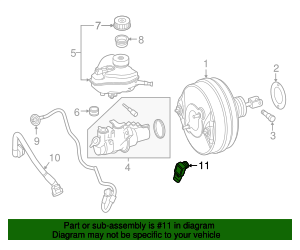 000-905-10-01-64 - Power Brake Booster Vacuum Sensor 2017-2023 Mercedes ...