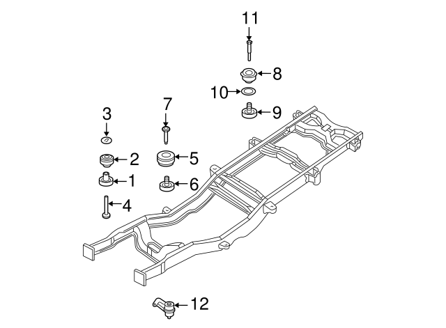 1999-2007 Ford Center Insulator Bolt -W711306-S439 | TascaParts.com