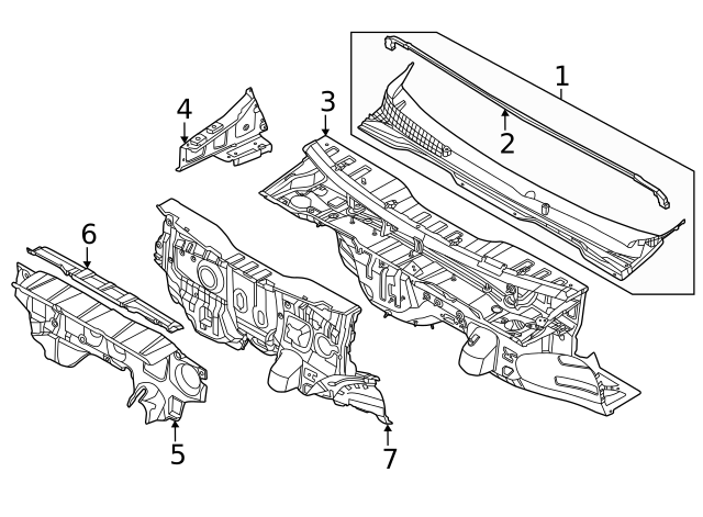 86150-R0000 - Cowl Grille 2022-2024 Kia Carnival | Kia.Parts Store