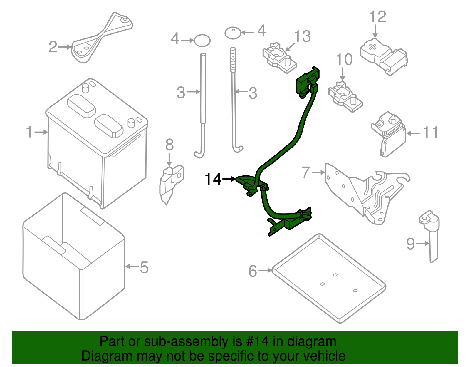 2017-2019 Nissan Sentra Negative Cable 24080-4FU0A | Boro Nissan Parts