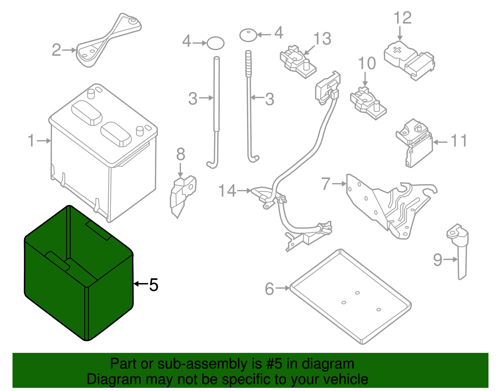 2018-2019 Nissan Sentra Battery Cover 24431-4AF0A | QuirkParts