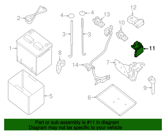 2015-2019 Nissan Fuse Holder 24380-79919 | TascaParts.com