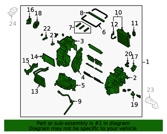 97205-K0000 - AC & Heater Assembly 2020-2021 Kia Soul | Kia.Parts Store